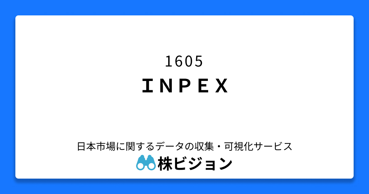 1605: INPEX | 株ビジョン